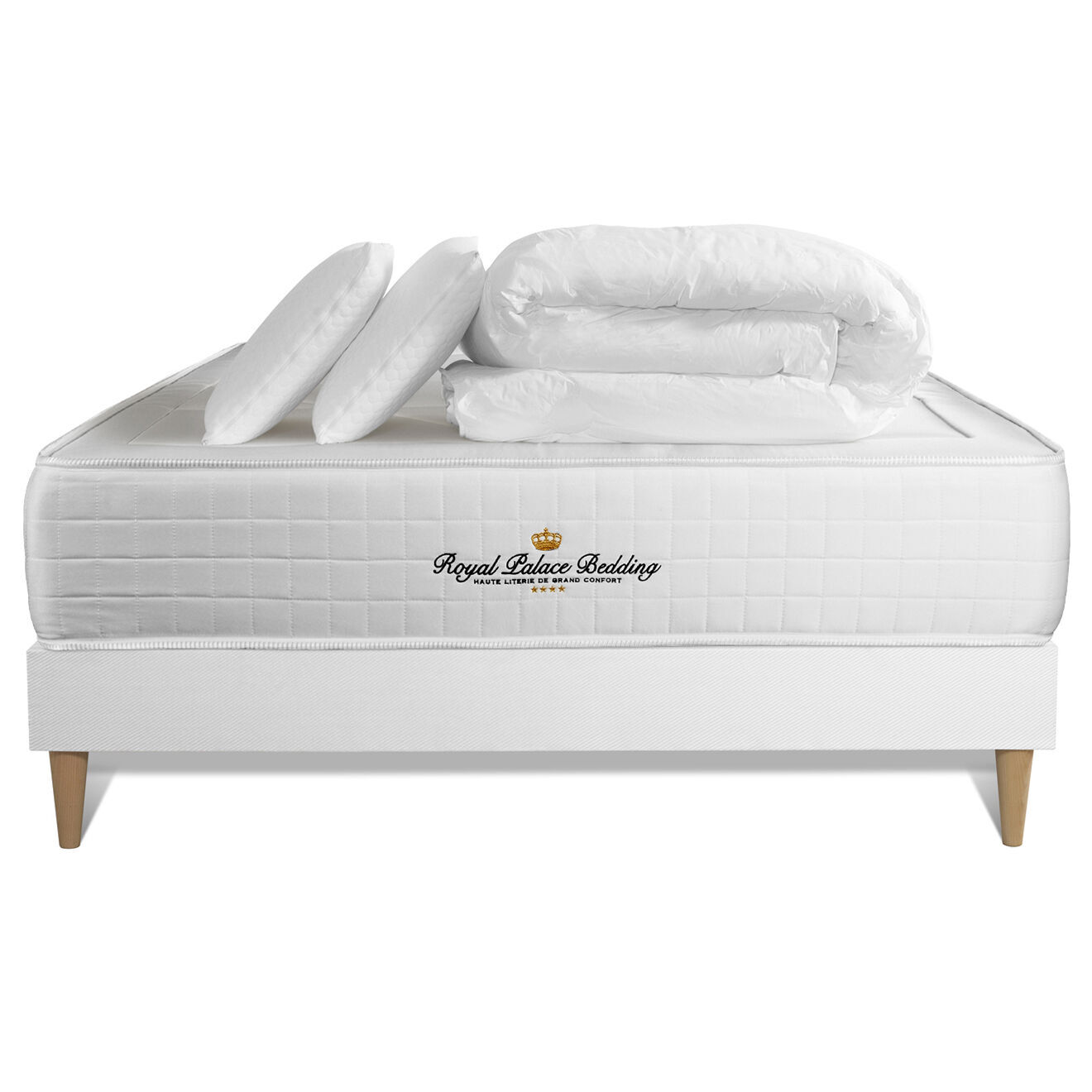 Pack dodo 5 pièces Windsor blanc - 140x200 cm - Vente privée Royal ...