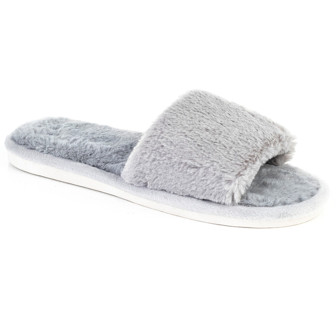 Chaussons d'Extérieur en fausse fourrure Eleanor gris - Vente Privée ...