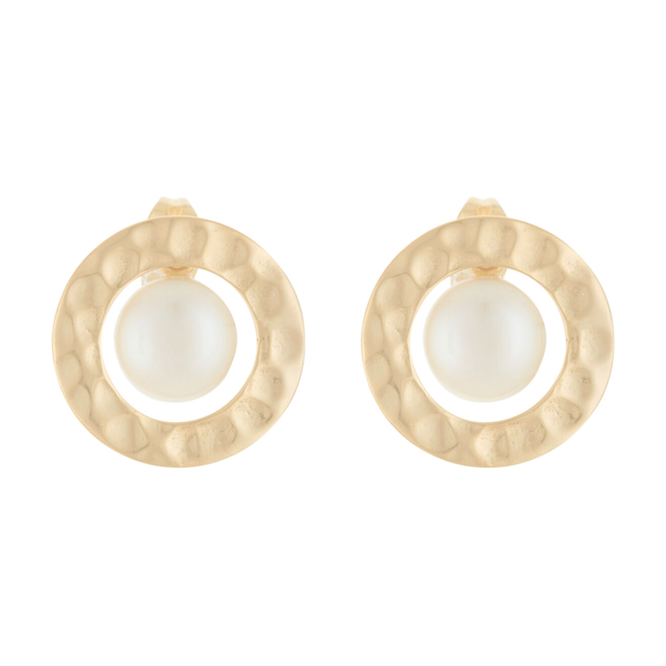 Boucles d'oreilles Hope Perle en laiton doré - Vente privée ...