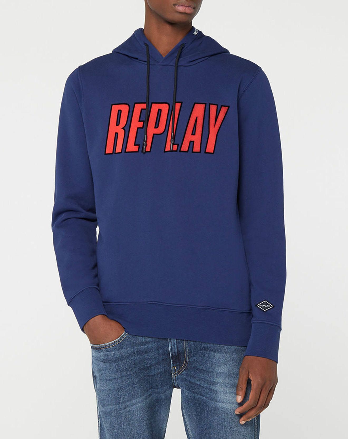 Sweat 100% Coton Bio Logo Central Sport bleu - Vente Privée Replay ...
