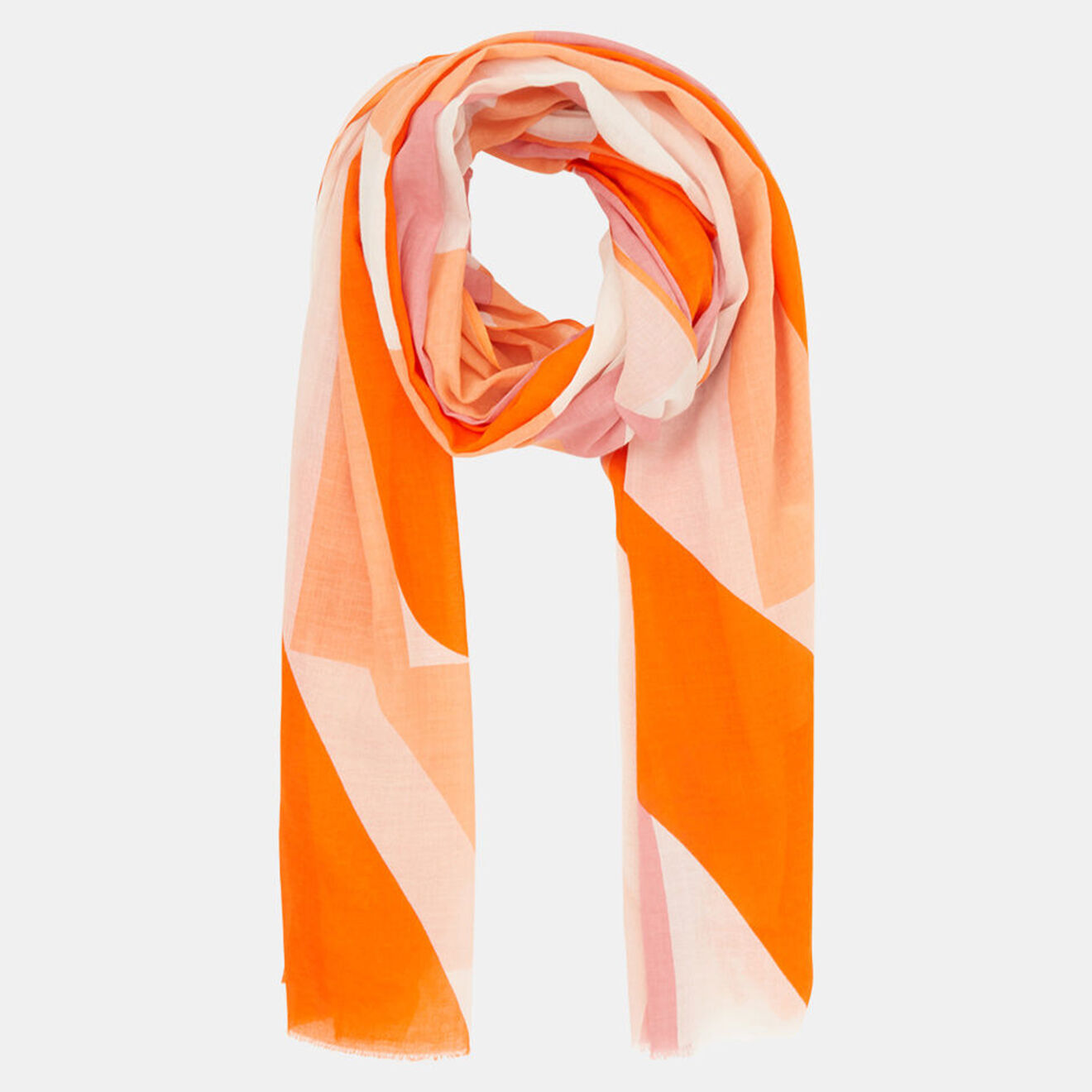 Foulard/Paréo en Coton Vision orange - 194x97 cm - Vente privée Samsoe ...