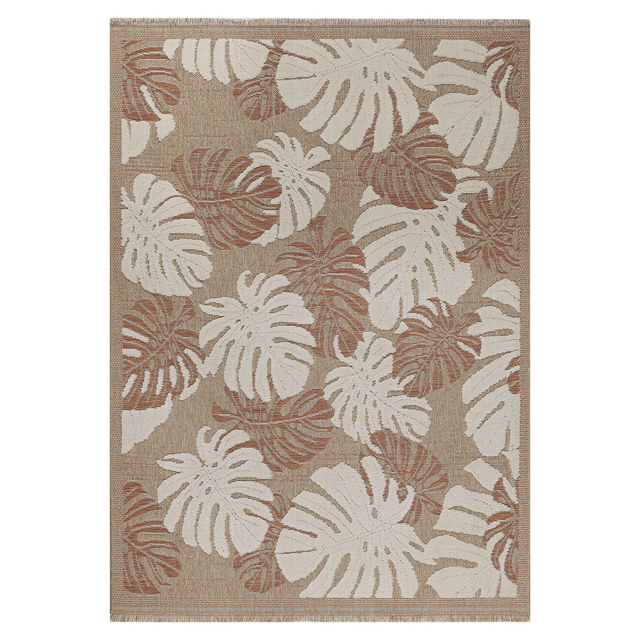 Tapis aspect jute TULUM 9062 intérieur & extérieur terra - 60x180 cm ...