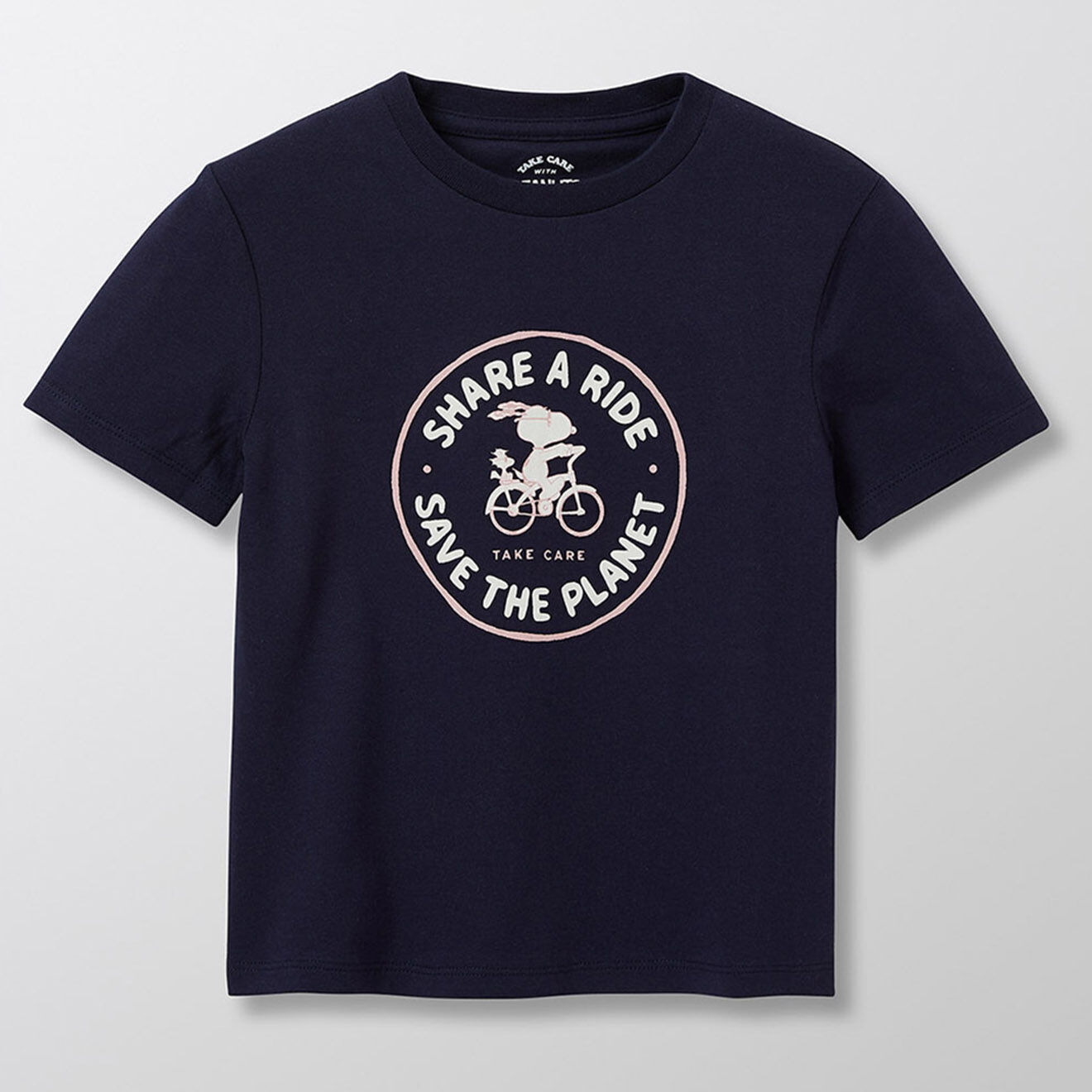 T-Shirt en Coton biologique Snoopy bleu foncé - Vente privée Cyrillus ...