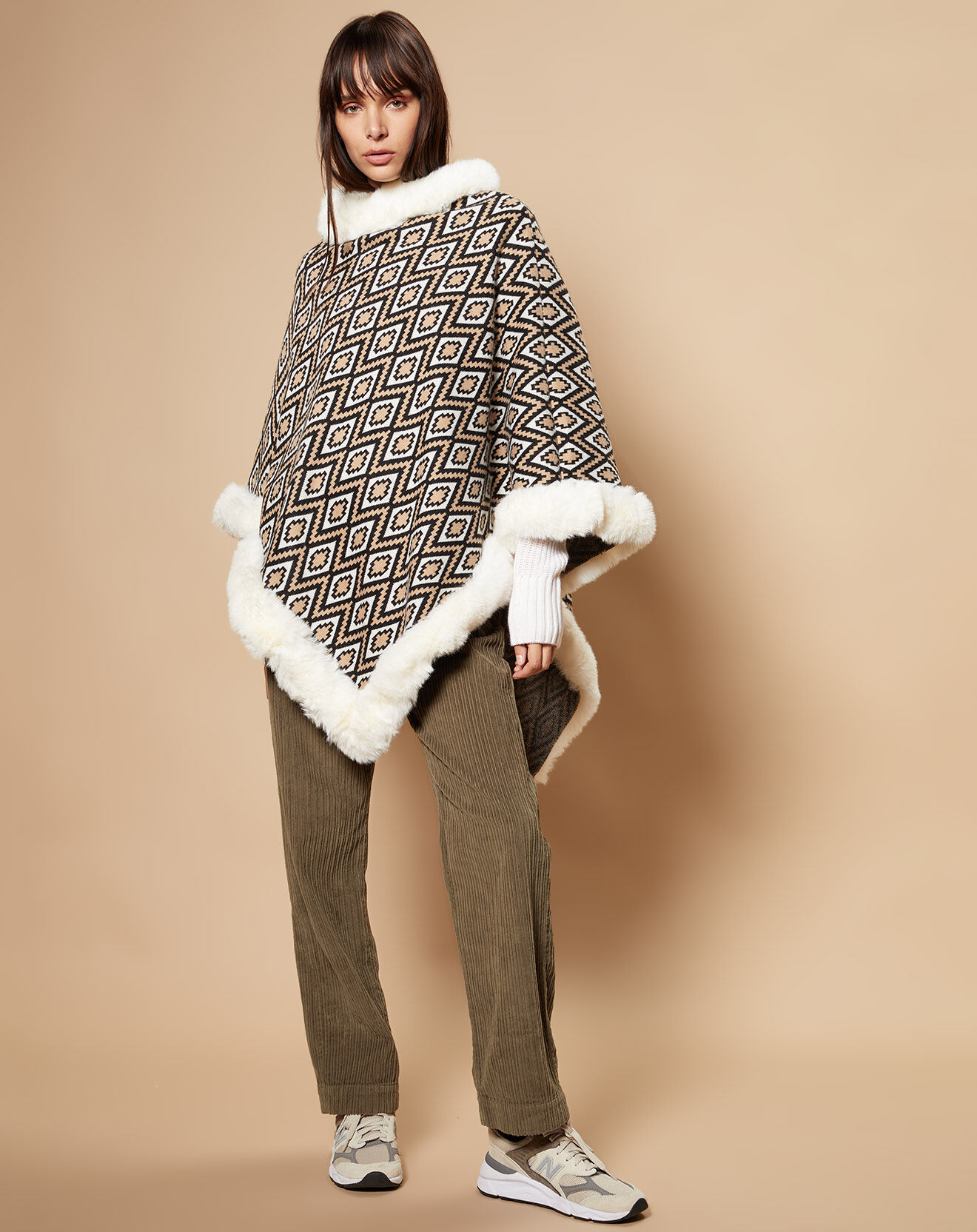 Poncho Laure ecru - Vente privée Inka - BazarChic