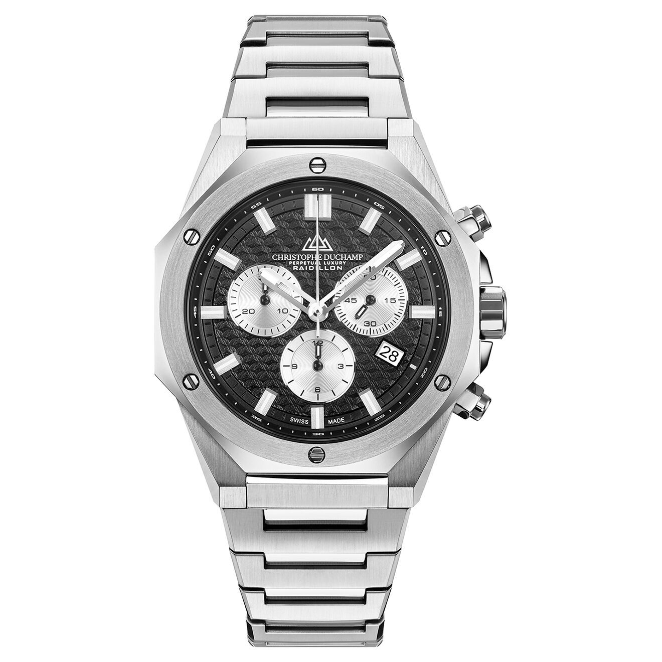 Montre Homme Quartz en Acier Raidillon Chrono argentée - Vente Privée ...