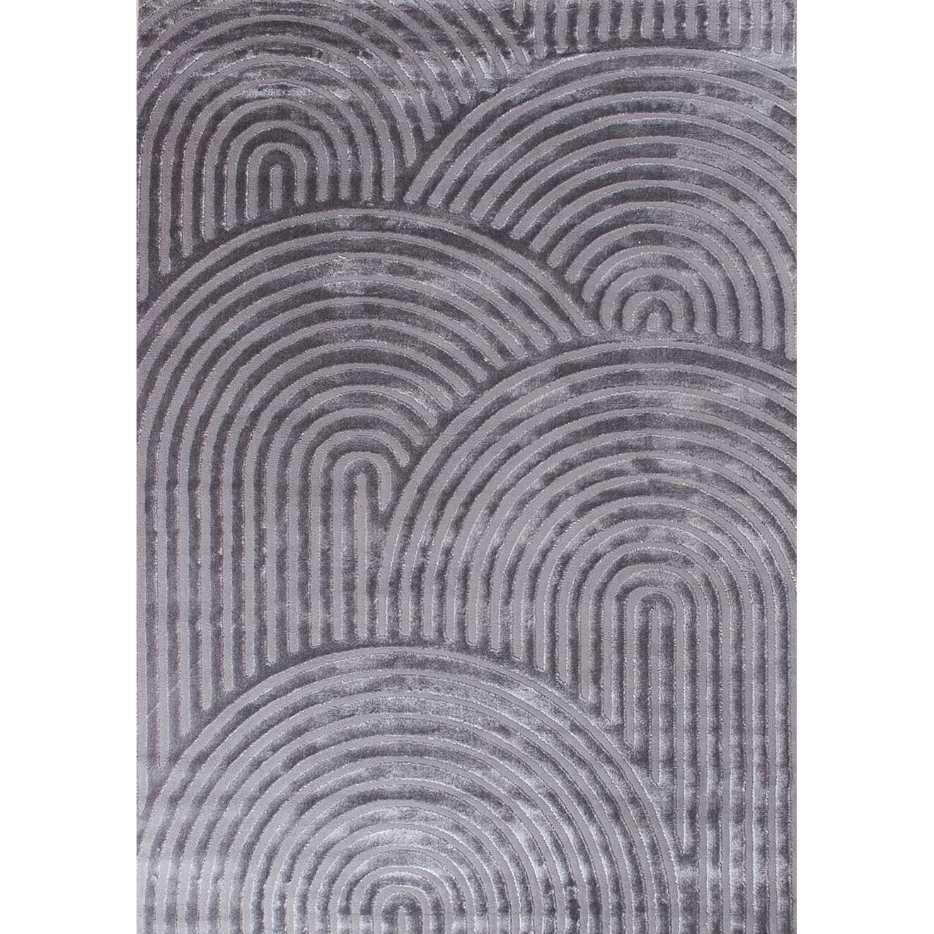 Tapis Bianca 157 gris - 120x120 cm - Vente privée Nazar Rugs - BazarChic