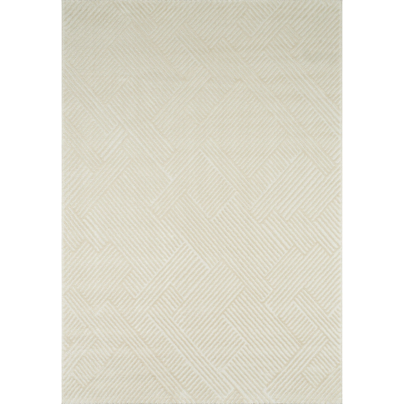 Tapis Bianca 160 crème - 120x120 cm - Vente privée Nazar Rugs - BazarChic