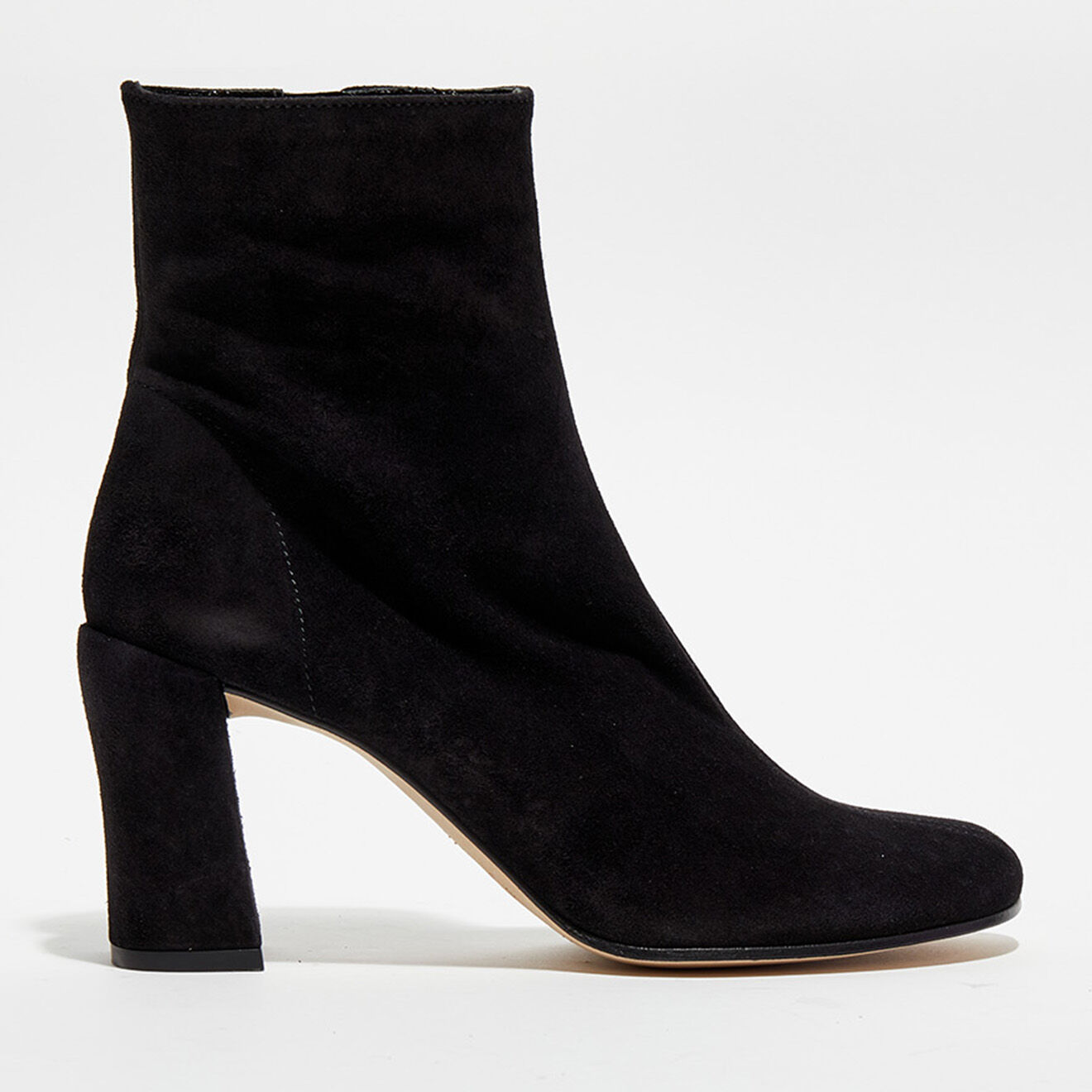 Bottines en Velours de Cuir Vlada noires - Vente privée By Far - BazarChic