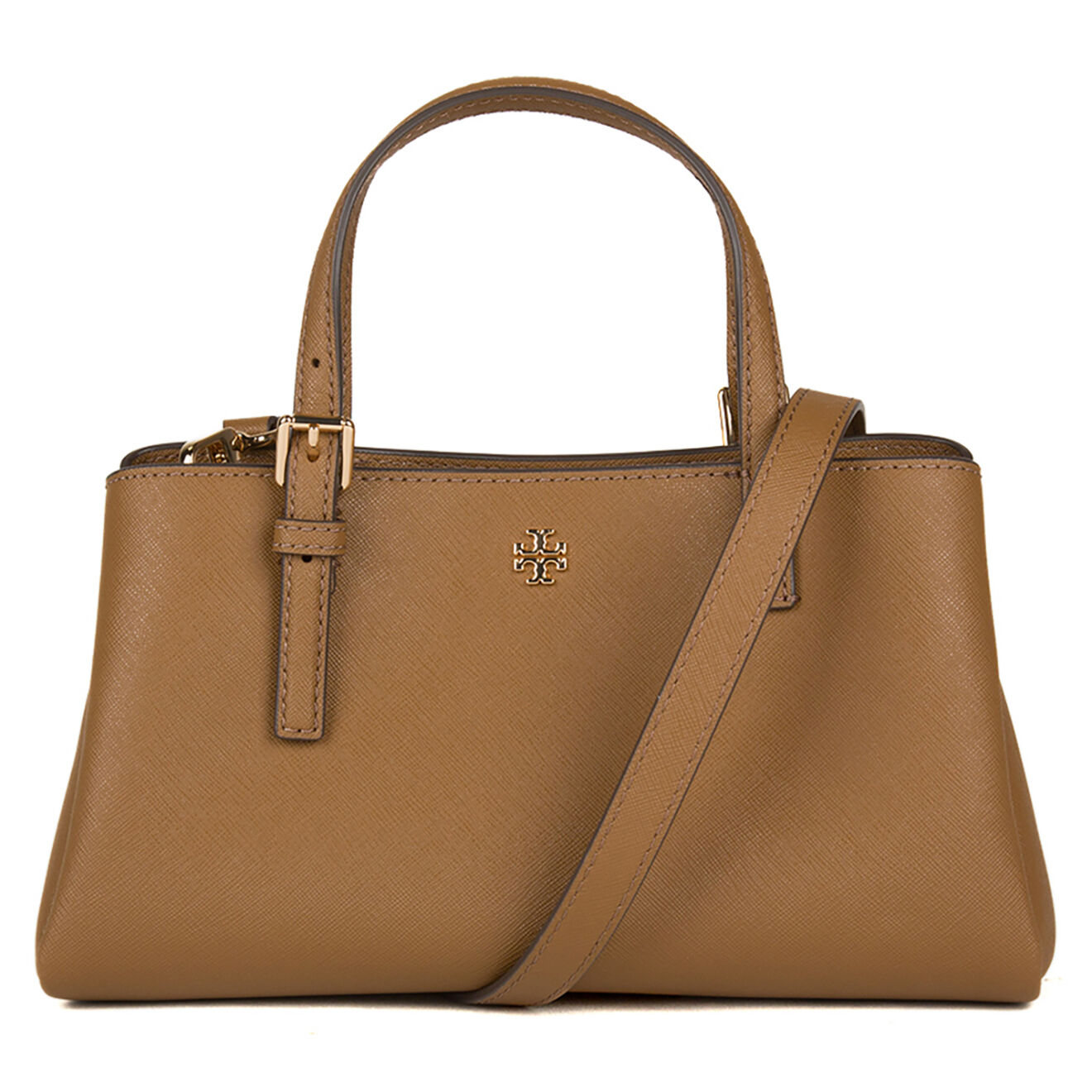 Sac à main en Cuir Emerson marron - 25x14x10 cm - Vente privée Tory Burch - BazarChic