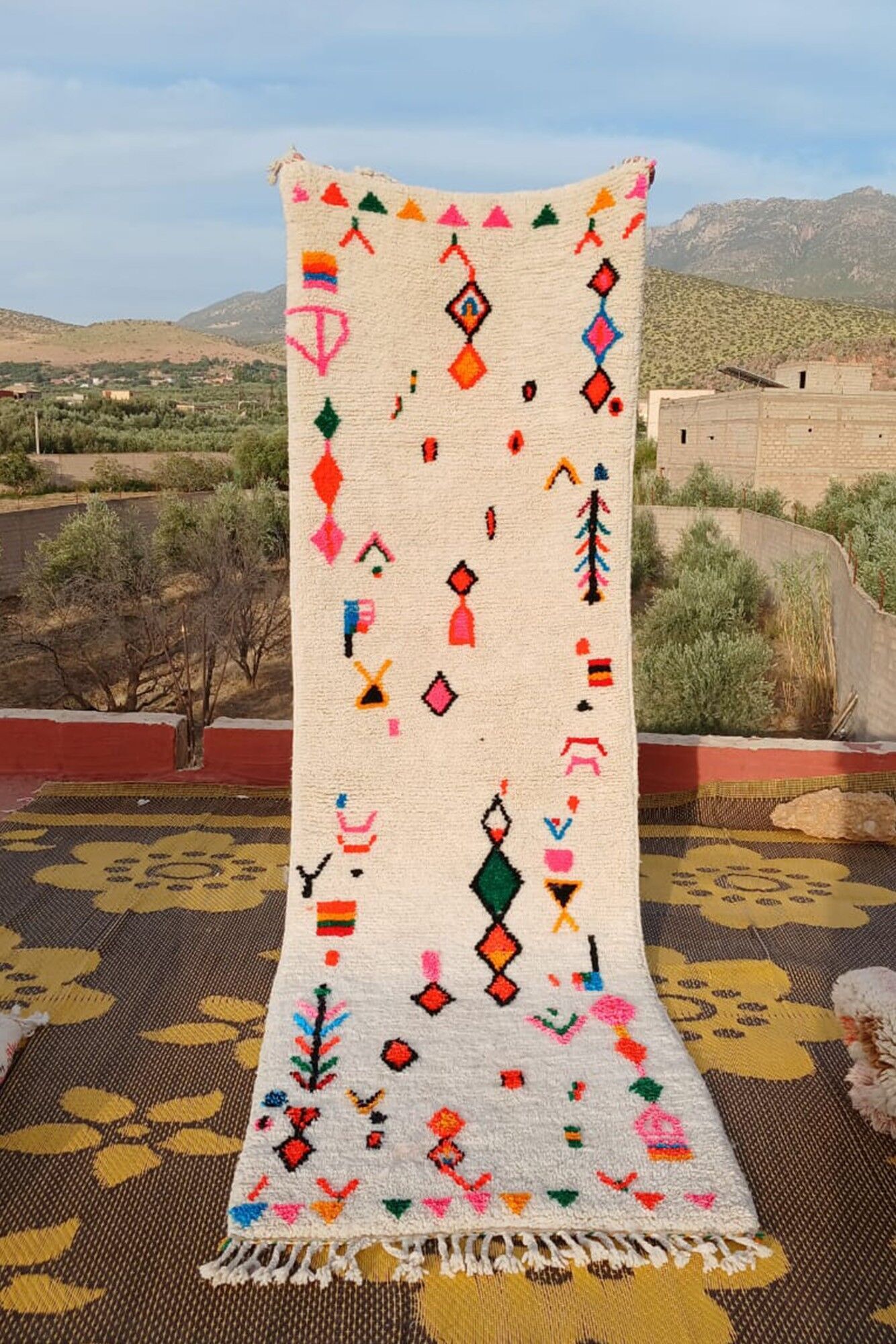 Tapis berbère coloré couloir | 275 x 85cm - Vente privée Them - BazarChic