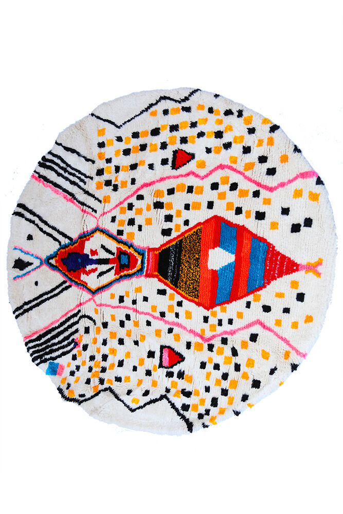 Tapis berbère rond coloré | 180cm - Vente privée Them - BazarChic