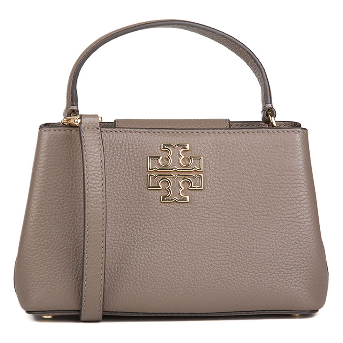 Sac à main en Cuir Britten taupe - 22x10x7 cm - Vente privée Tory Burch - BazarChic