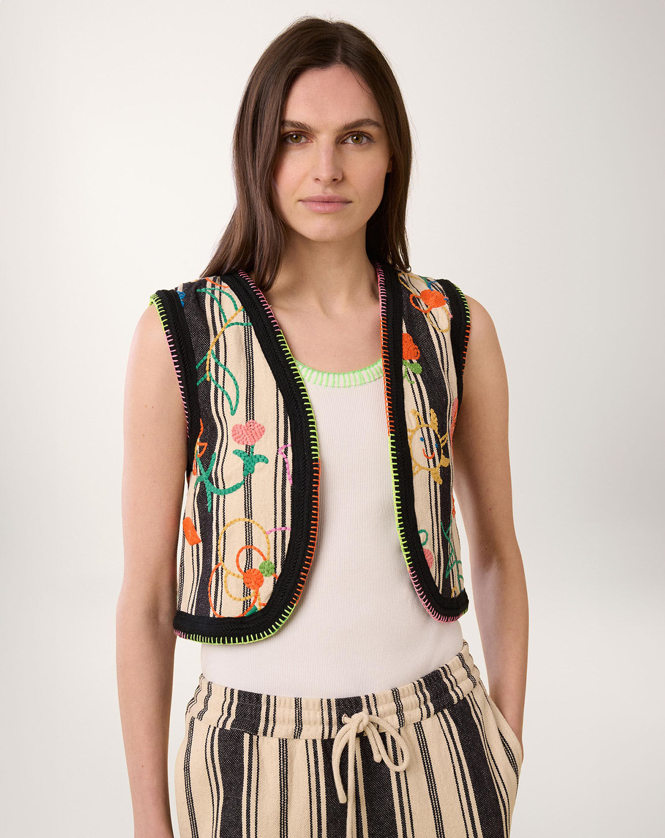 Gilet Beldi stripes - Vente Privée Manoush - BAZARCHIC