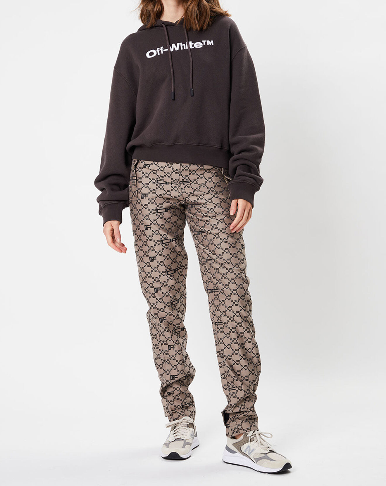 Pantalon épais Monogram taupe/noir - Vente Privée Off White - BazarChic