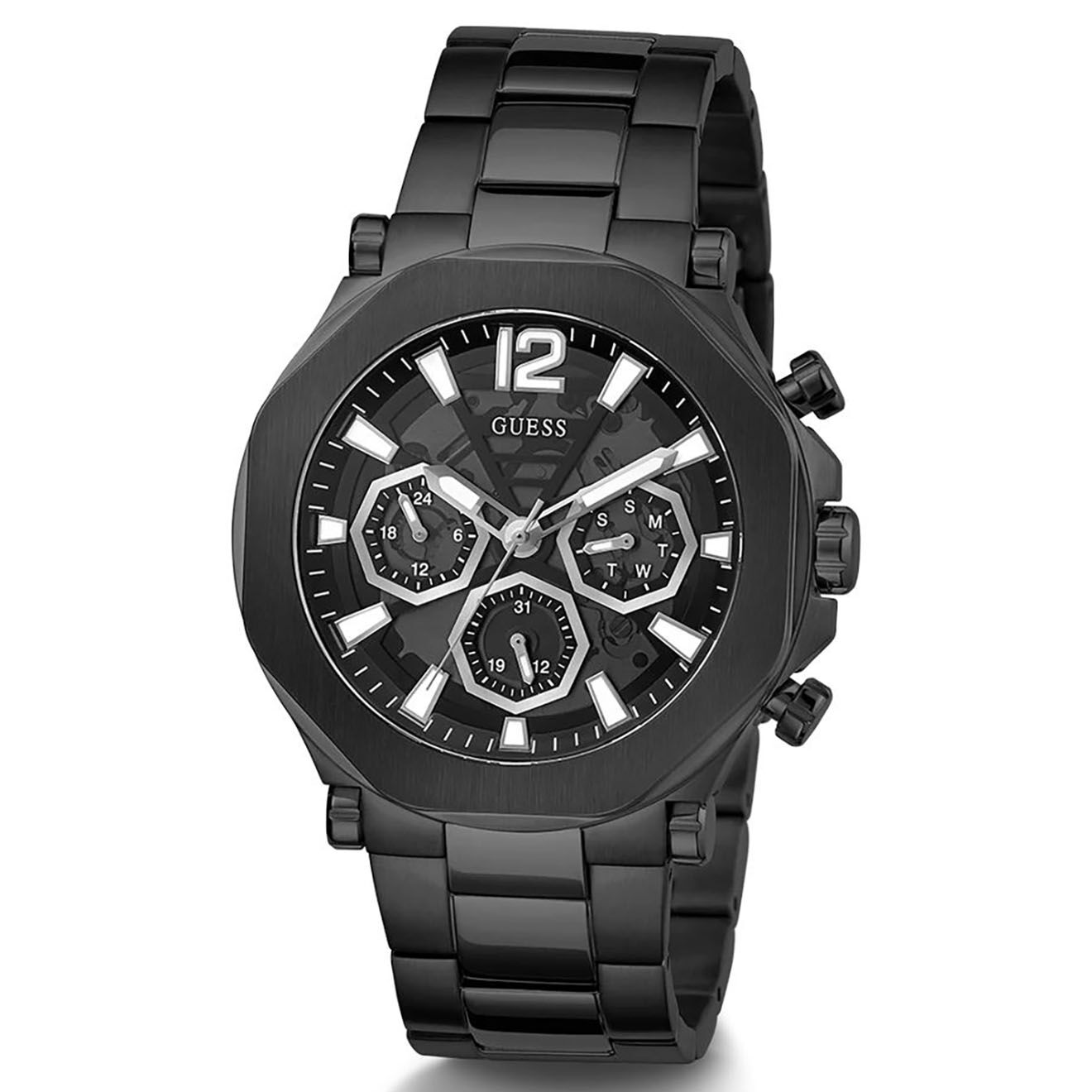 Montre Homme Edge en Acier noire - Vente privée Guess - BazarChic