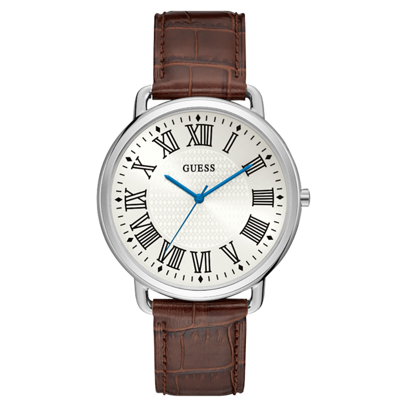 Montre Homme Lincoln en Cuir marron - Vente privée Guess - BazarChic