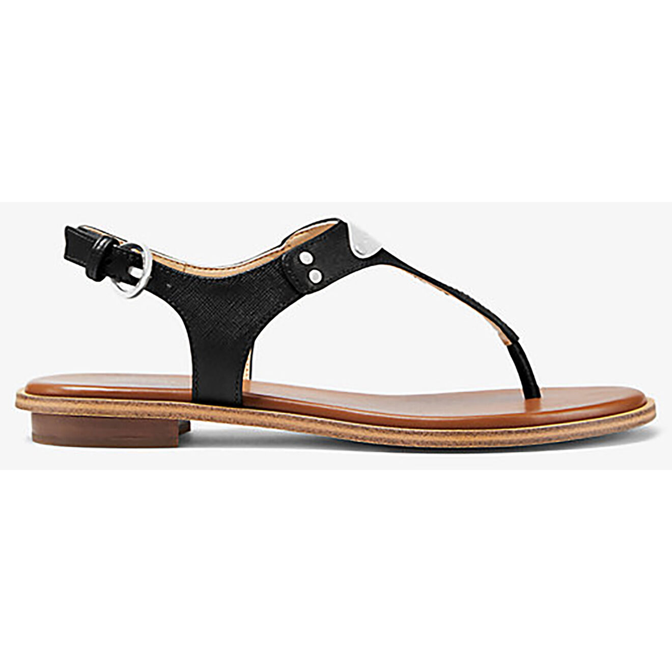 Sandales en Cuir Plaque logo noires - Vente Privée Michael Kors ...