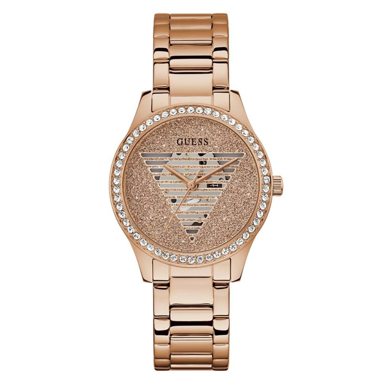 Montre Femme Lady Idol en Acier rose doré - Vente privée Guess - BazarChic