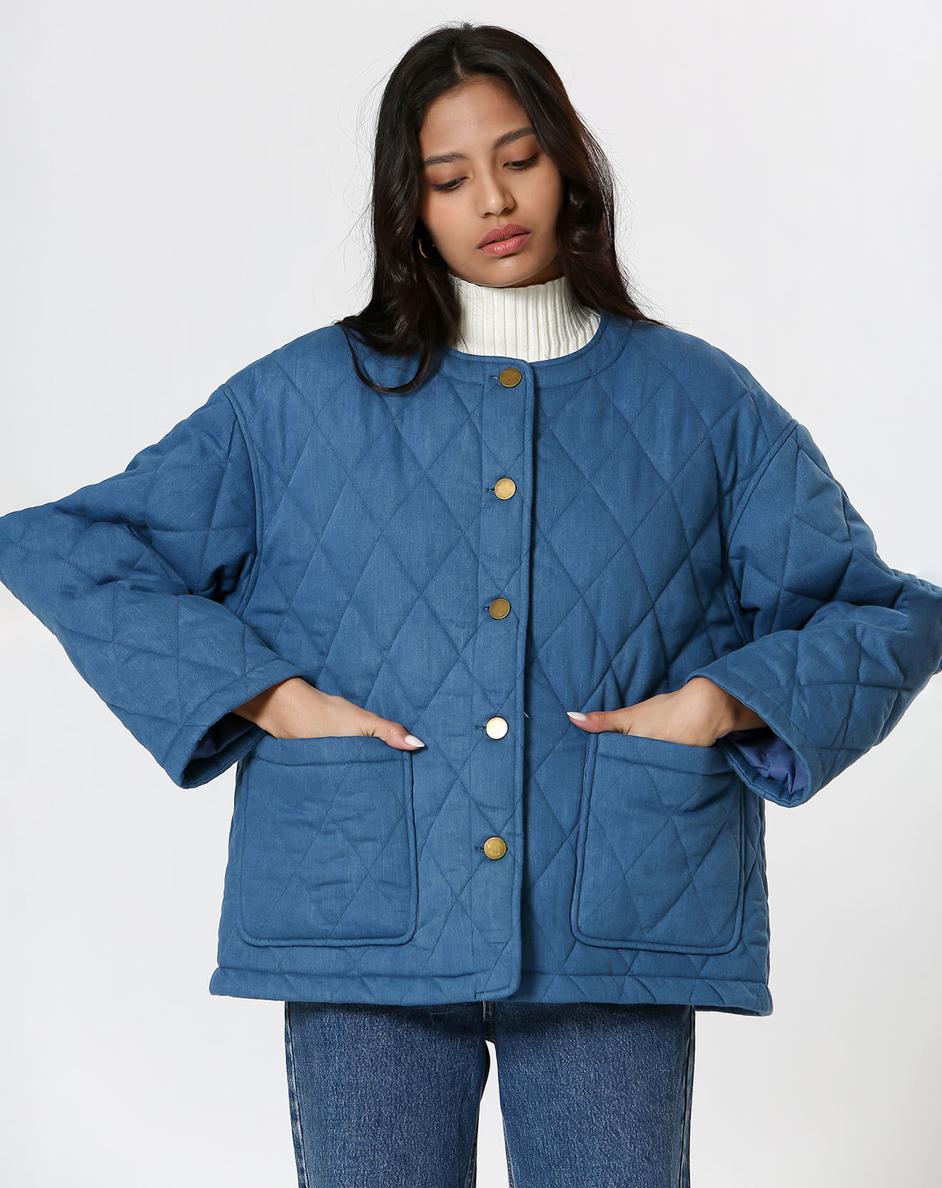 Manteau Cassie bleu - Vente Privée The Korner - BAZARCHIC