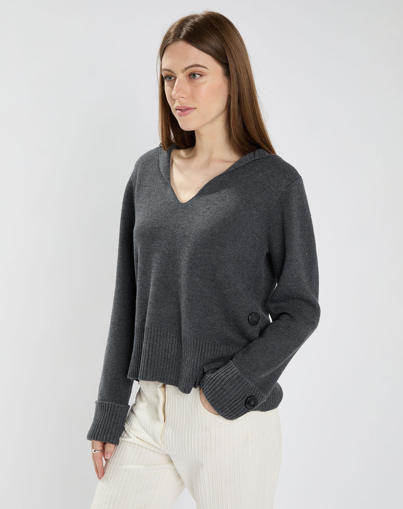 Pull Nilim gris chiné - Vente Privée Zapa - Bazarchic