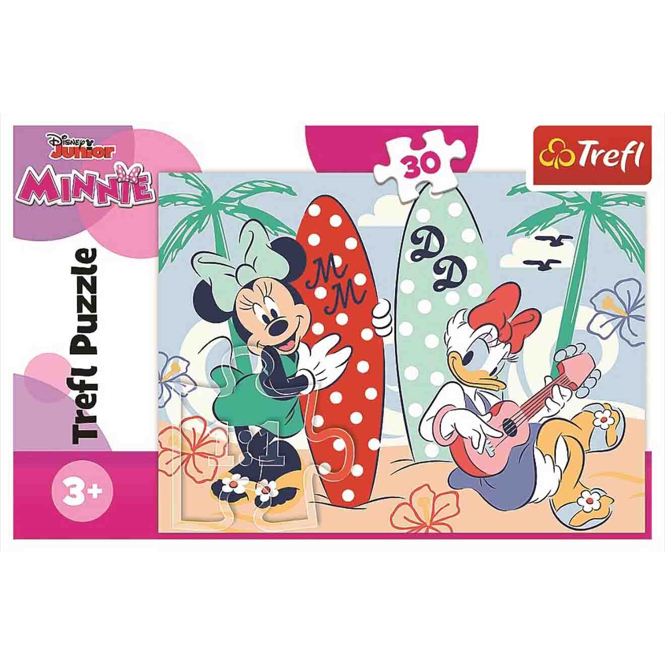 Puzzle Disney Minnie au surf 30 pièces - 3 ans et + - Vente privée ...