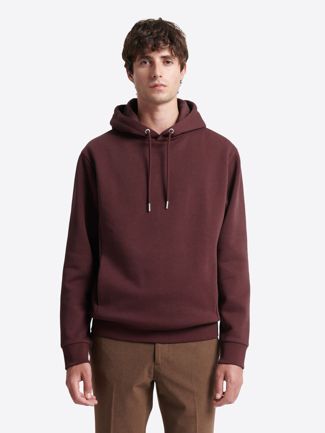Sweat à capuche en coton figue - Vente Privée Devred - BAZARCHIC