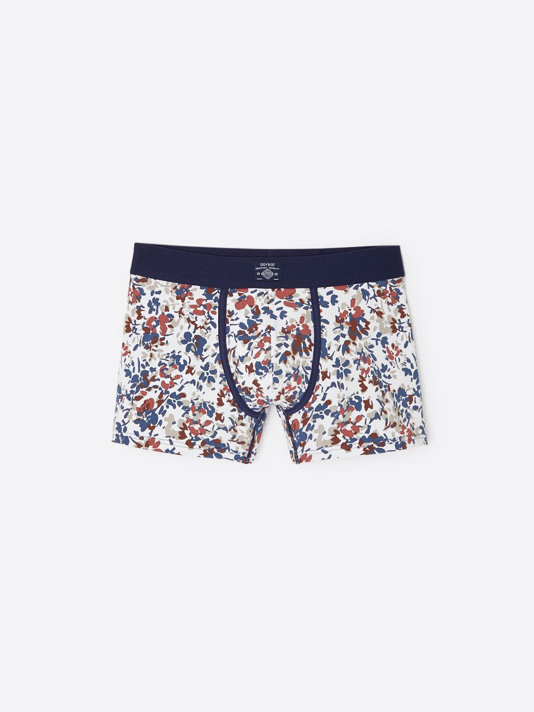 Boxer fleuri en coton blanc - Vente Privée Devred - Bazarchic