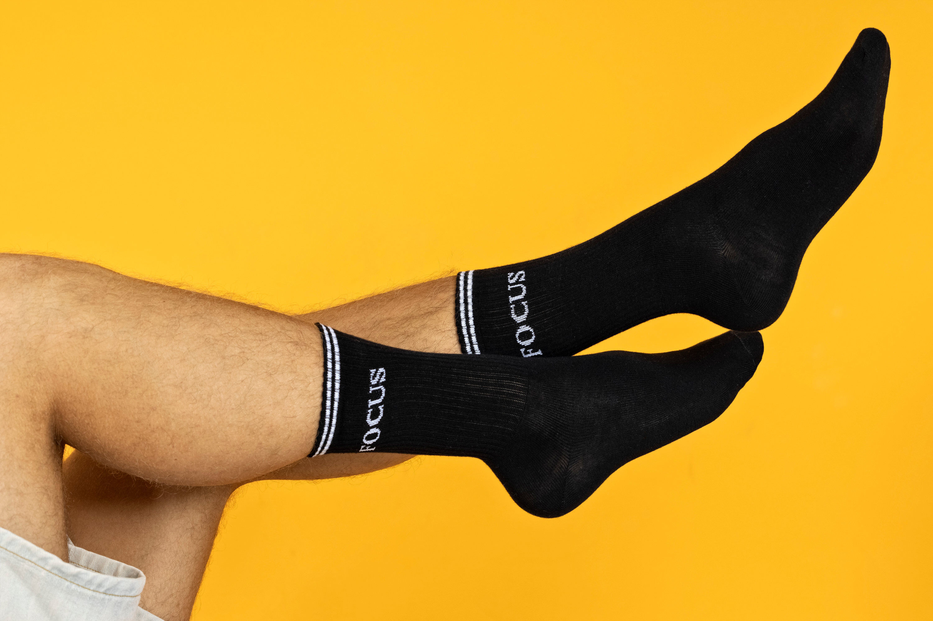 Chaussettes en coton noires - Vente Privée Funky Steps - BazarChic