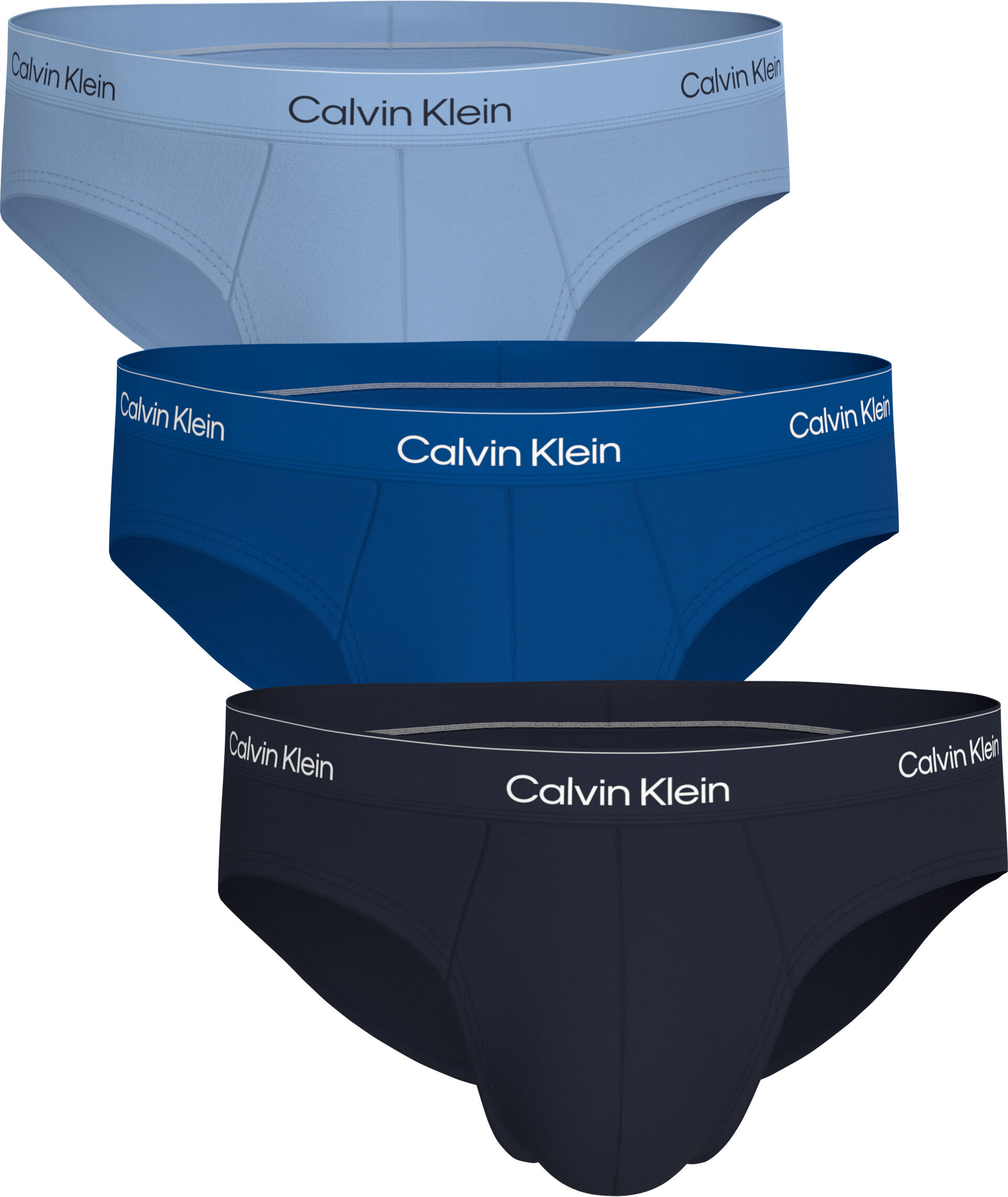 Lot de 3 slips bleu rivage/royal/bleu cloche - Vente Privée Calvin ...