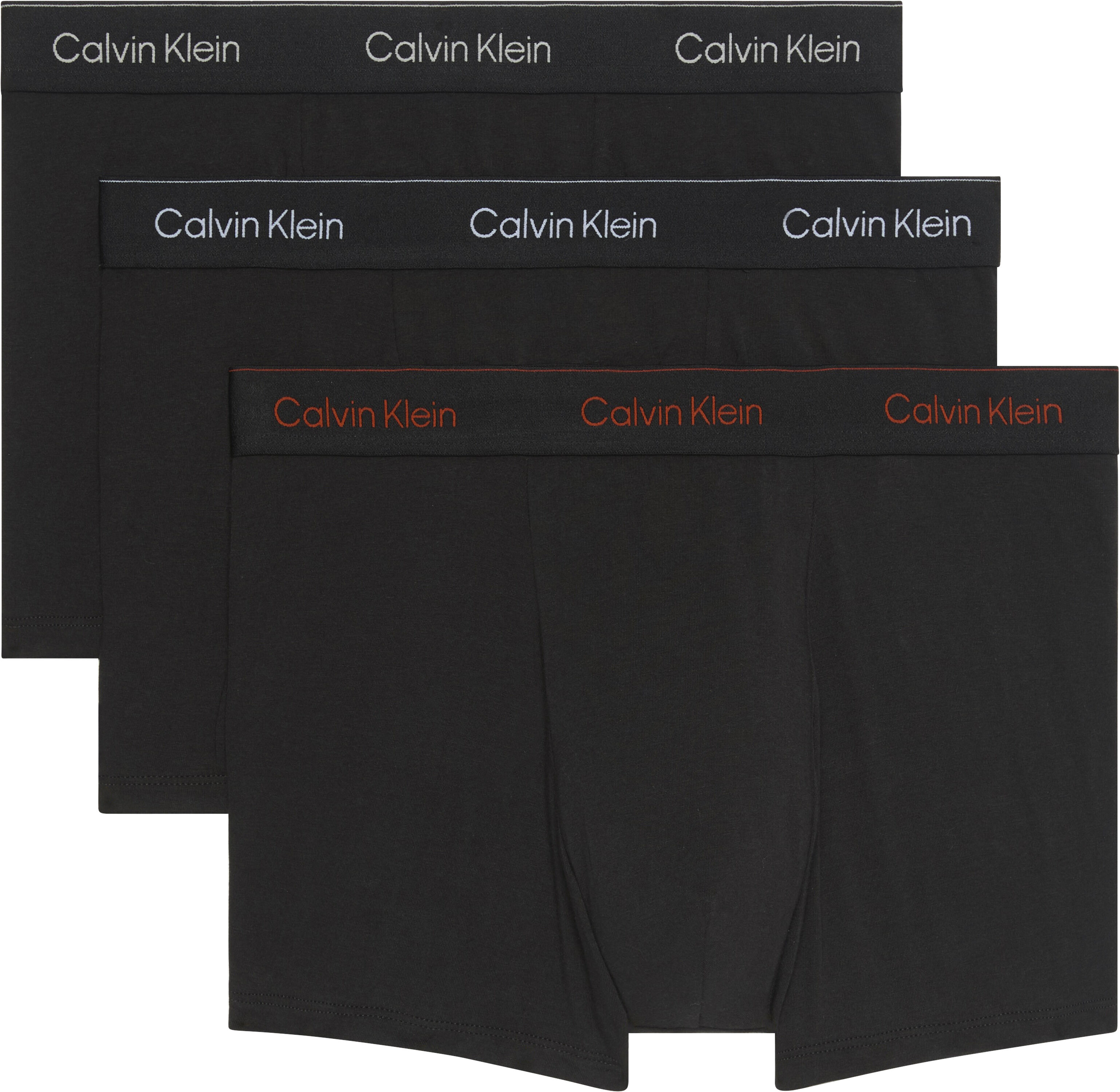 Lot de 3 boxers trunk coupe décontractée noir avec logo craie noir ...
