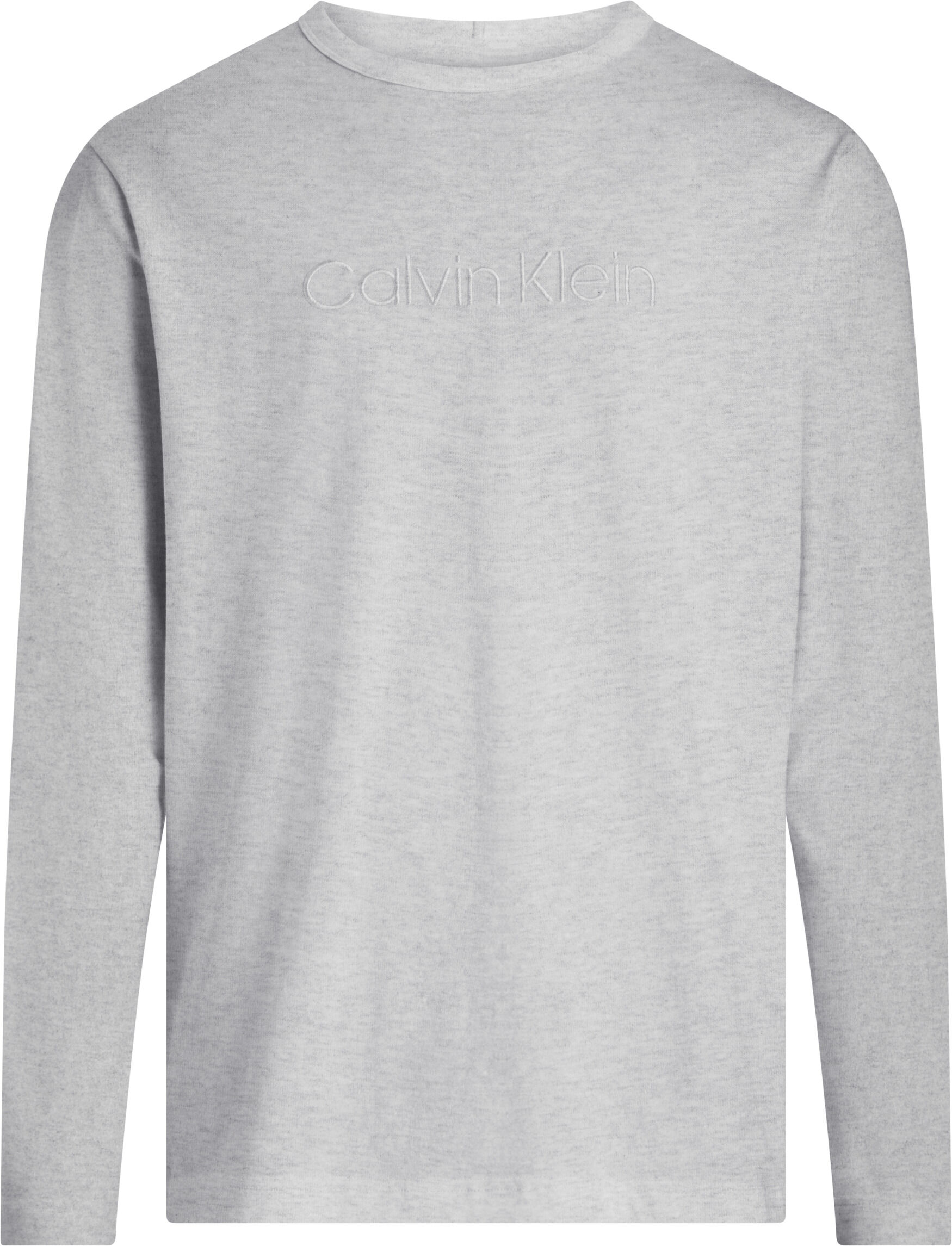 T-shirt à col rond manches longues gris moyen chiné - Vente Privée ...