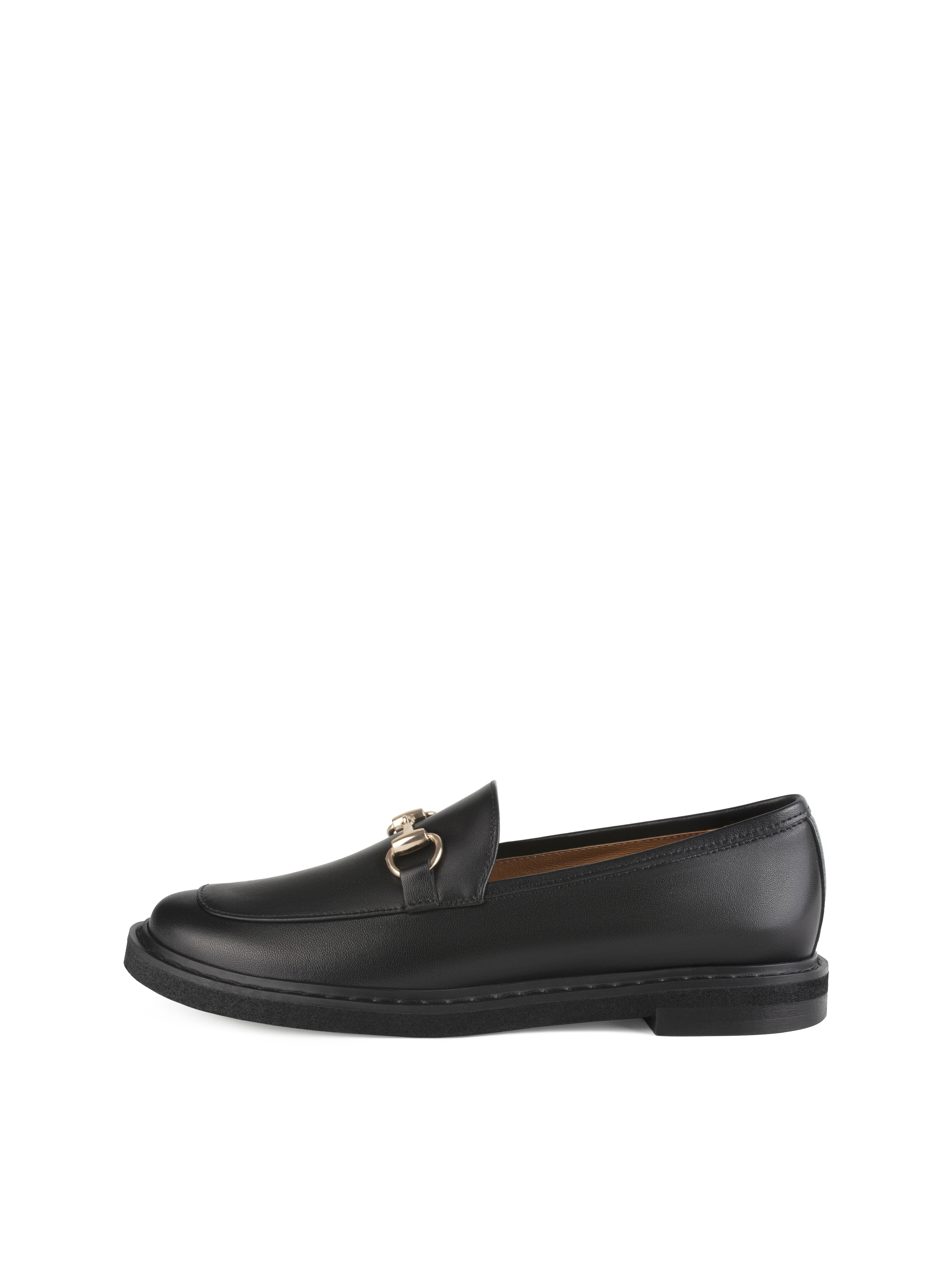 Mocassins en cuir Long Way To Go noirs - Vente Privée L37 - BAZARCHIC