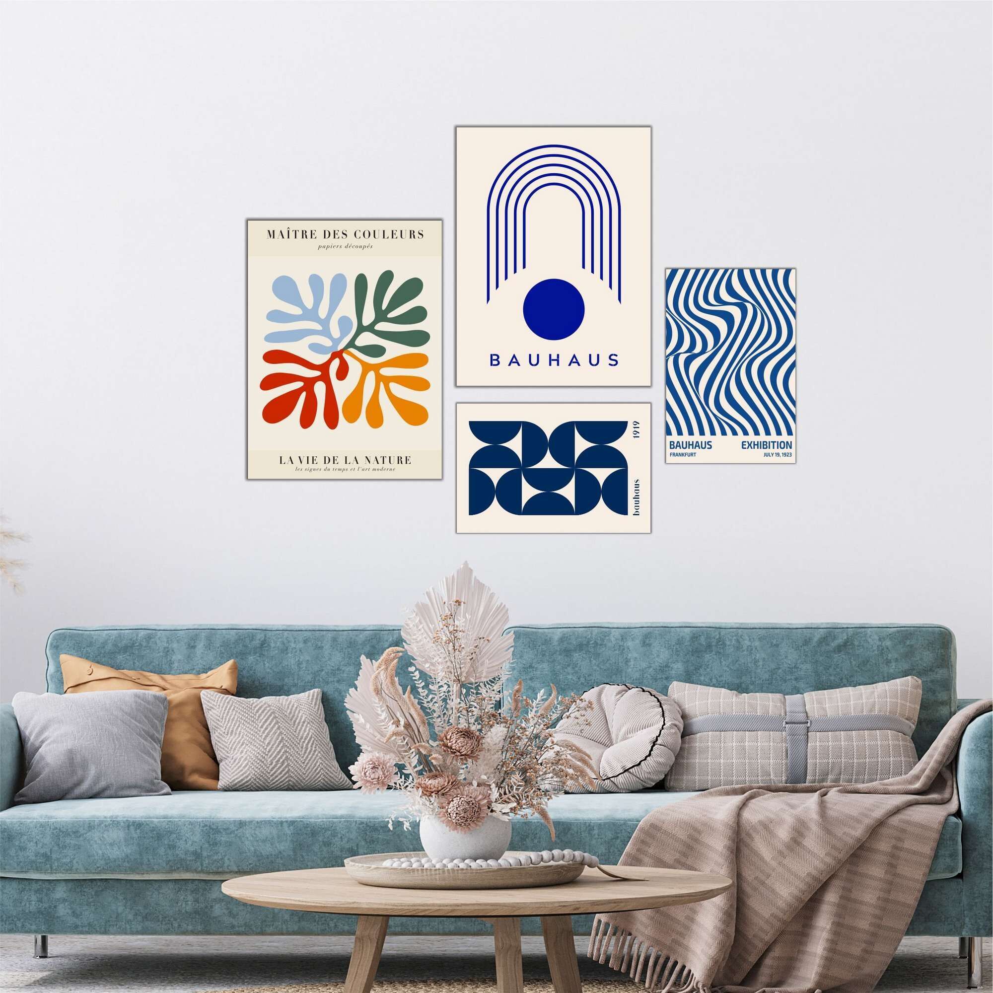 Tableau décoratif en MDF (4 pièces multicolore - 62 x 85 cm - Vente ...