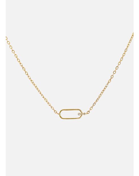 Collier Hades doré/Blanc - Vente Privée AEC Paris - BAZARCHIC