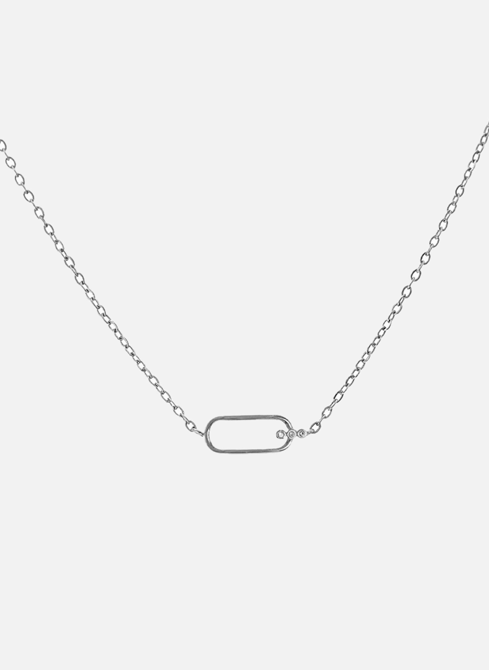 Collier Hades argenté/Blanc - Vente Privée AEC Paris - BAZARCHIC