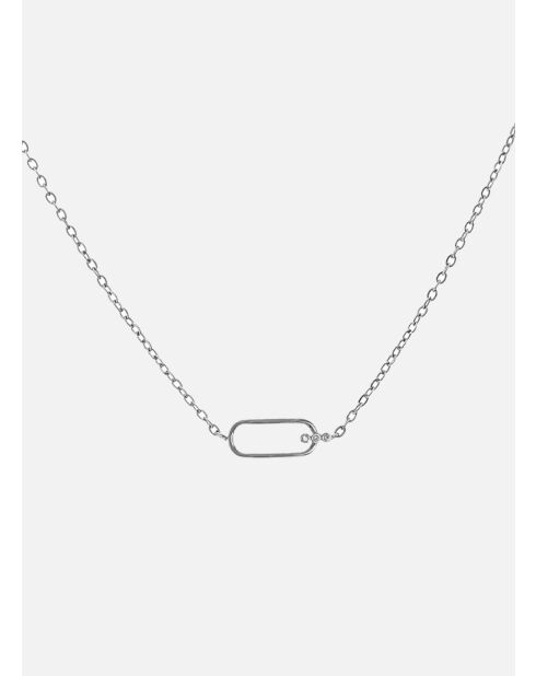 Collier Hades argenté/Blanc - Vente Privée AEC Paris - BAZARCHIC