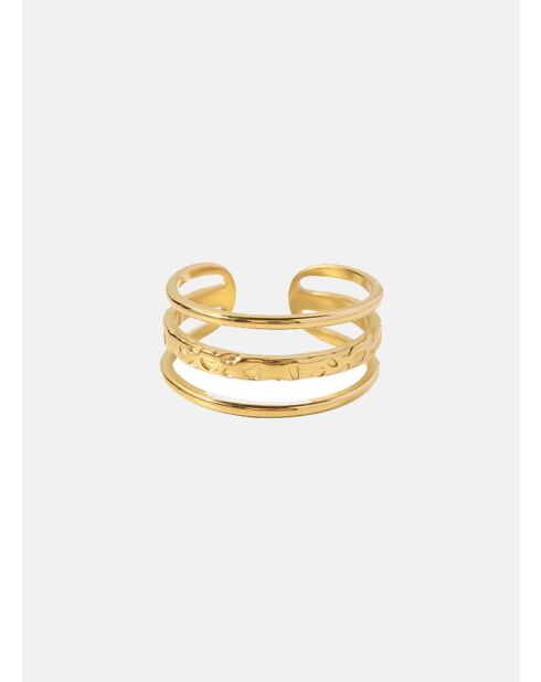 Bague large Alula dorée - Vente Privée AEC Paris - BAZARCHIC