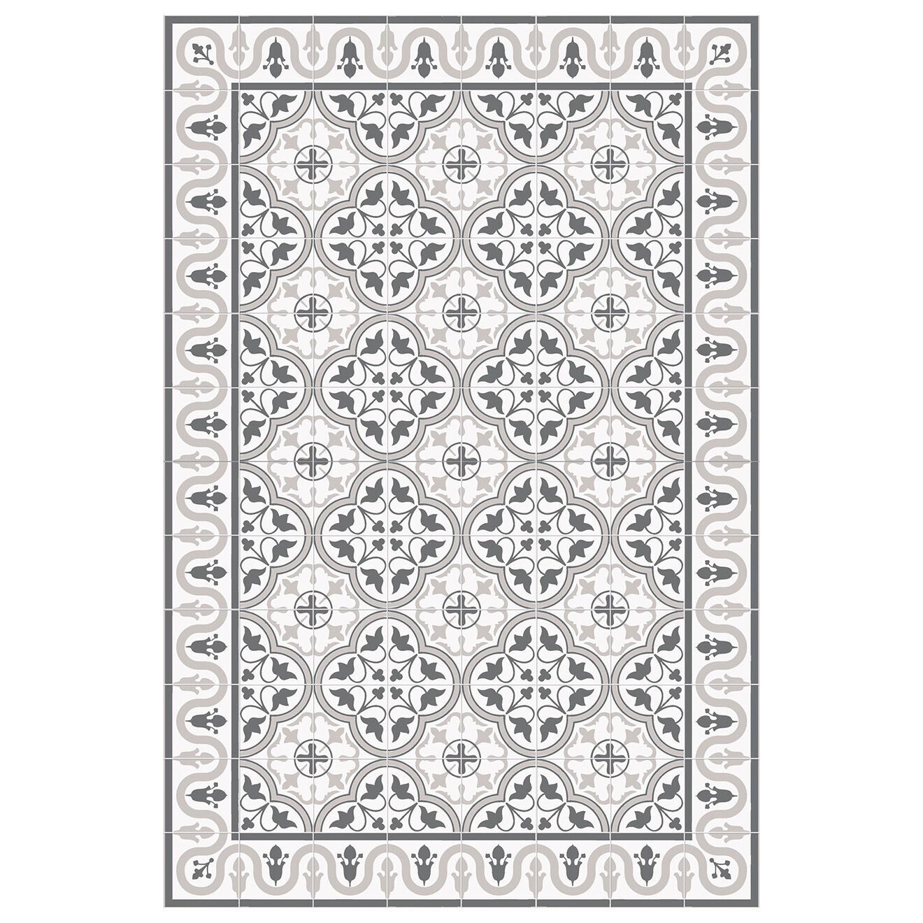 Tapis vinyle Leire gris - 50x140 cm - Vente Privée Floorart - Bazarchic