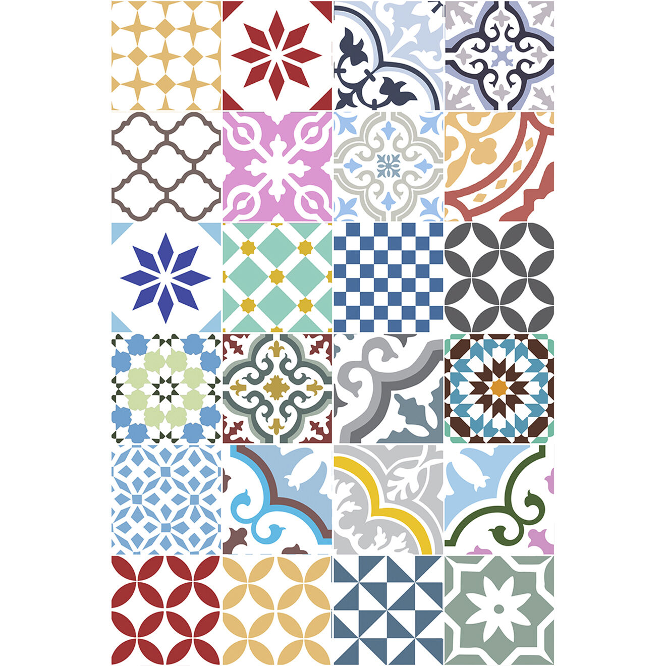 Tapis vinyle Adèle multicolore - 50x100 cm - Vente privée Floorart ...