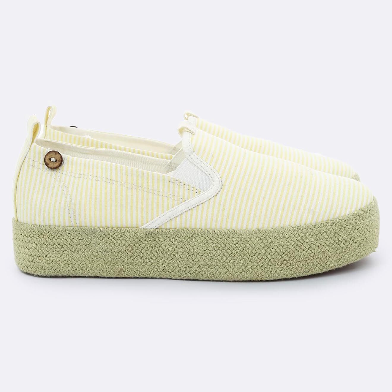 Slip-on à plateforme Lebanon rayées jaunes - Vente privée Faguo - BazarChic